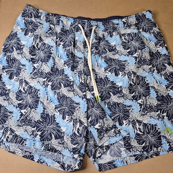 Tommy Bahama | Swim | Tommy Bahama Blue And White Tropical Swim Trunks ...
